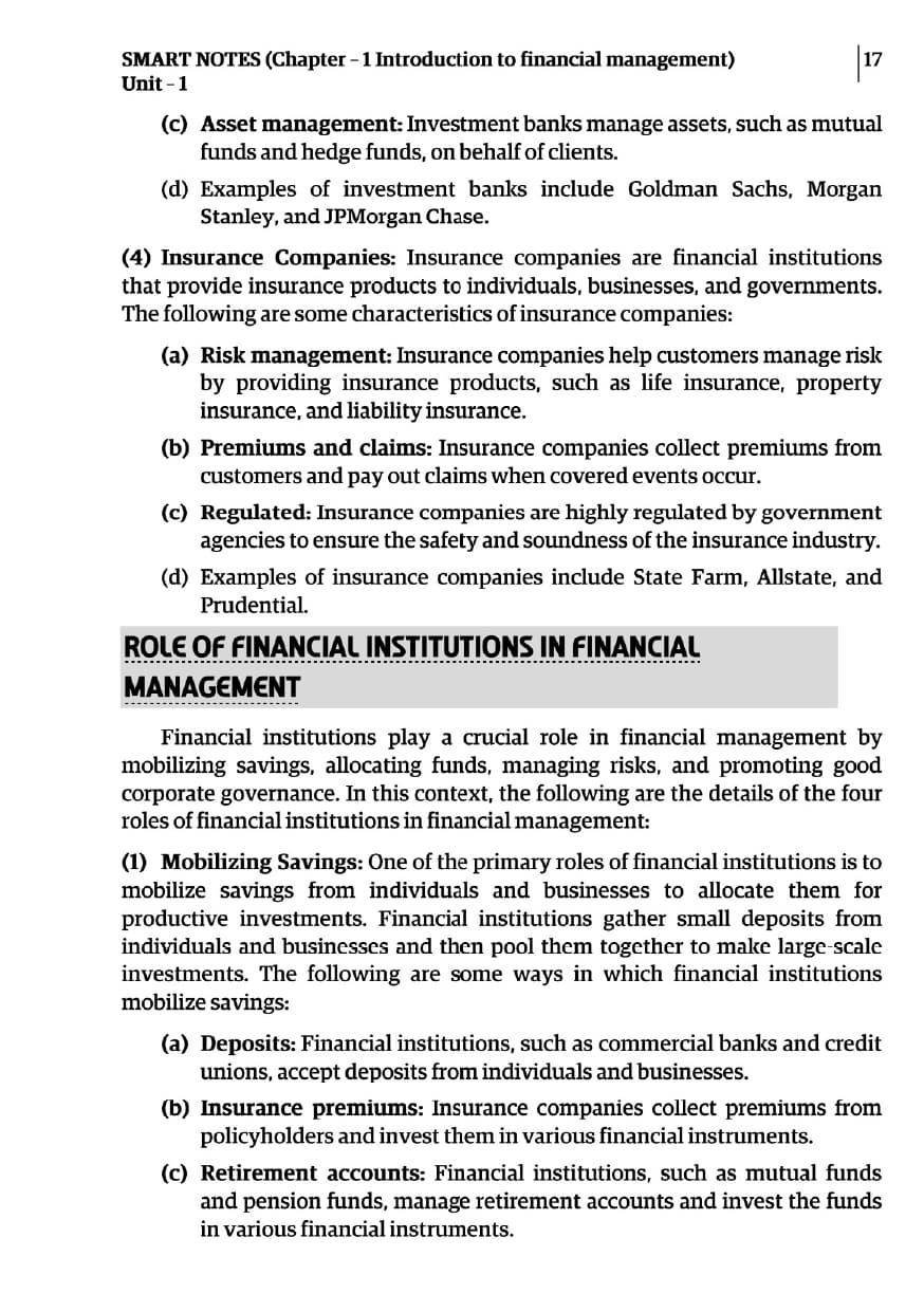 Financial Management Unit - 1 - GGSIPU Study Material