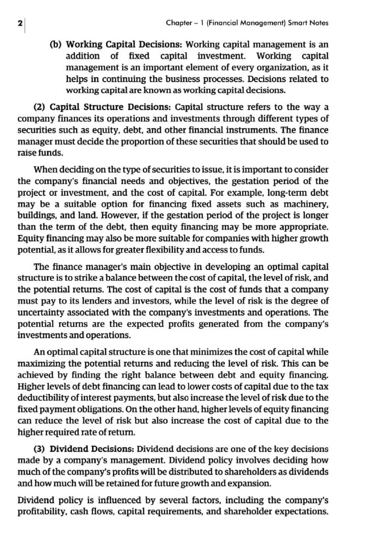 Financial Management BBA 204 - FM Notes IP University
